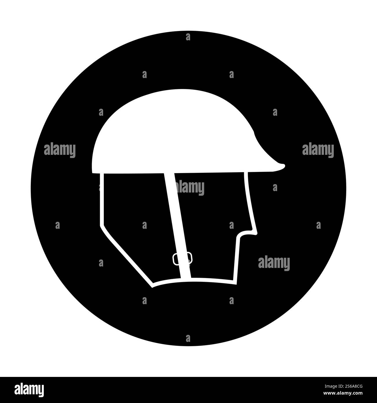 Symbol Wear Head Protection Sign Isolate On White Background,Vector ...