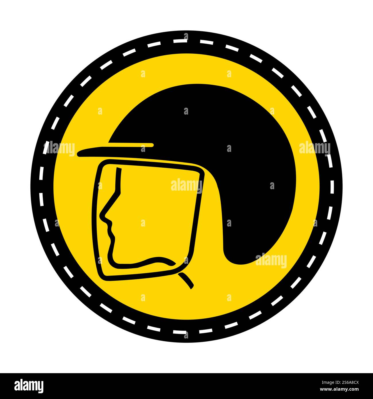 Wear Safety Helmet Symbol Isolate On White Background,Vector ...