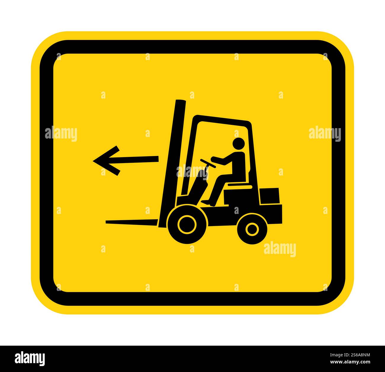 Forklift Point Left Symbol Sign Isolate On White Background,Vector ...