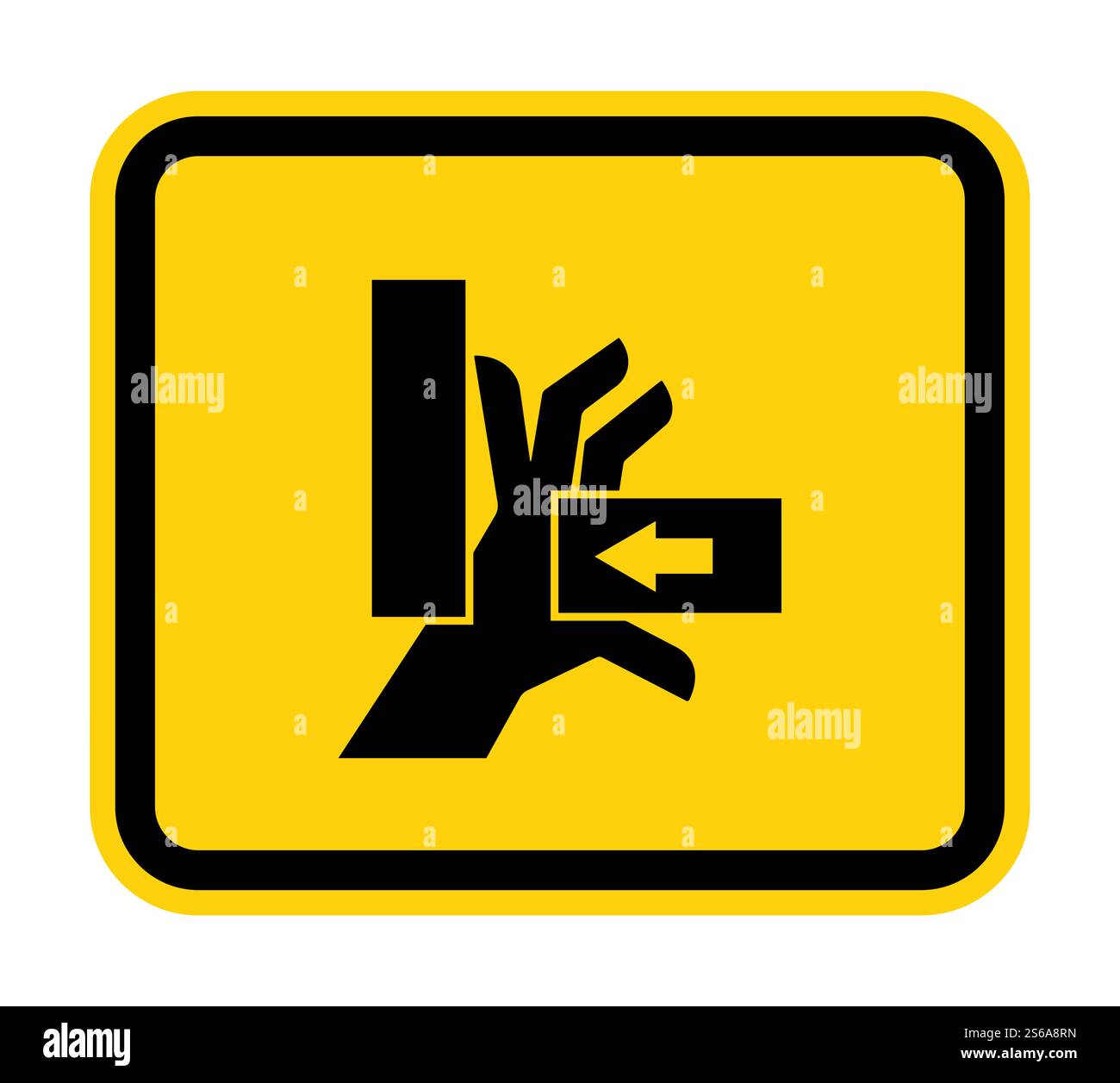 Hand Crush Force From Right Symbol Sign Isolate on White Background ...