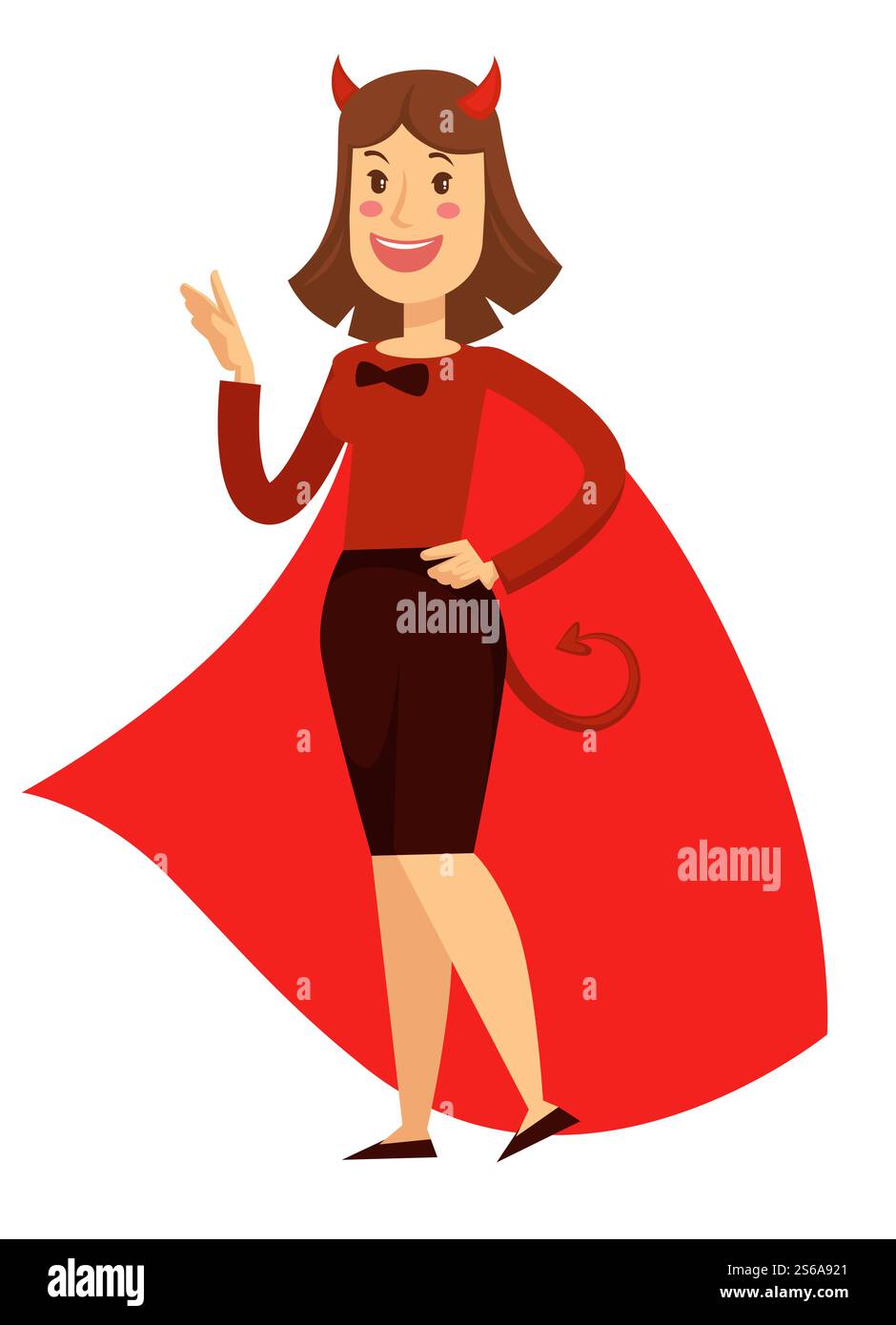 Female entrepreneur in red suit Stock Vector Images - Alamy