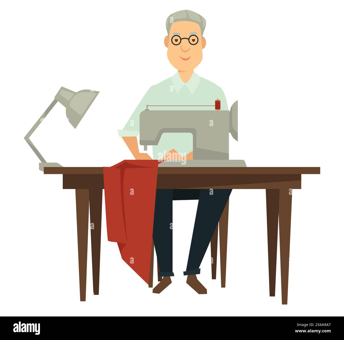 Worker in machine shop Cut Out Stock Images & Pictures - Alamy