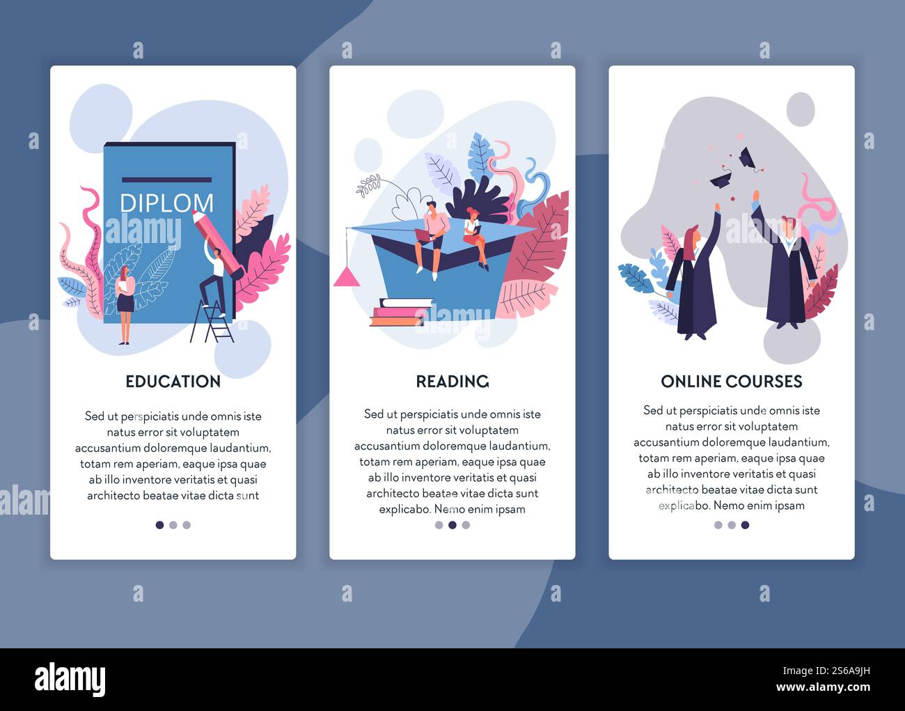 Student reading textbook computer Stock Vector Images - Alamy