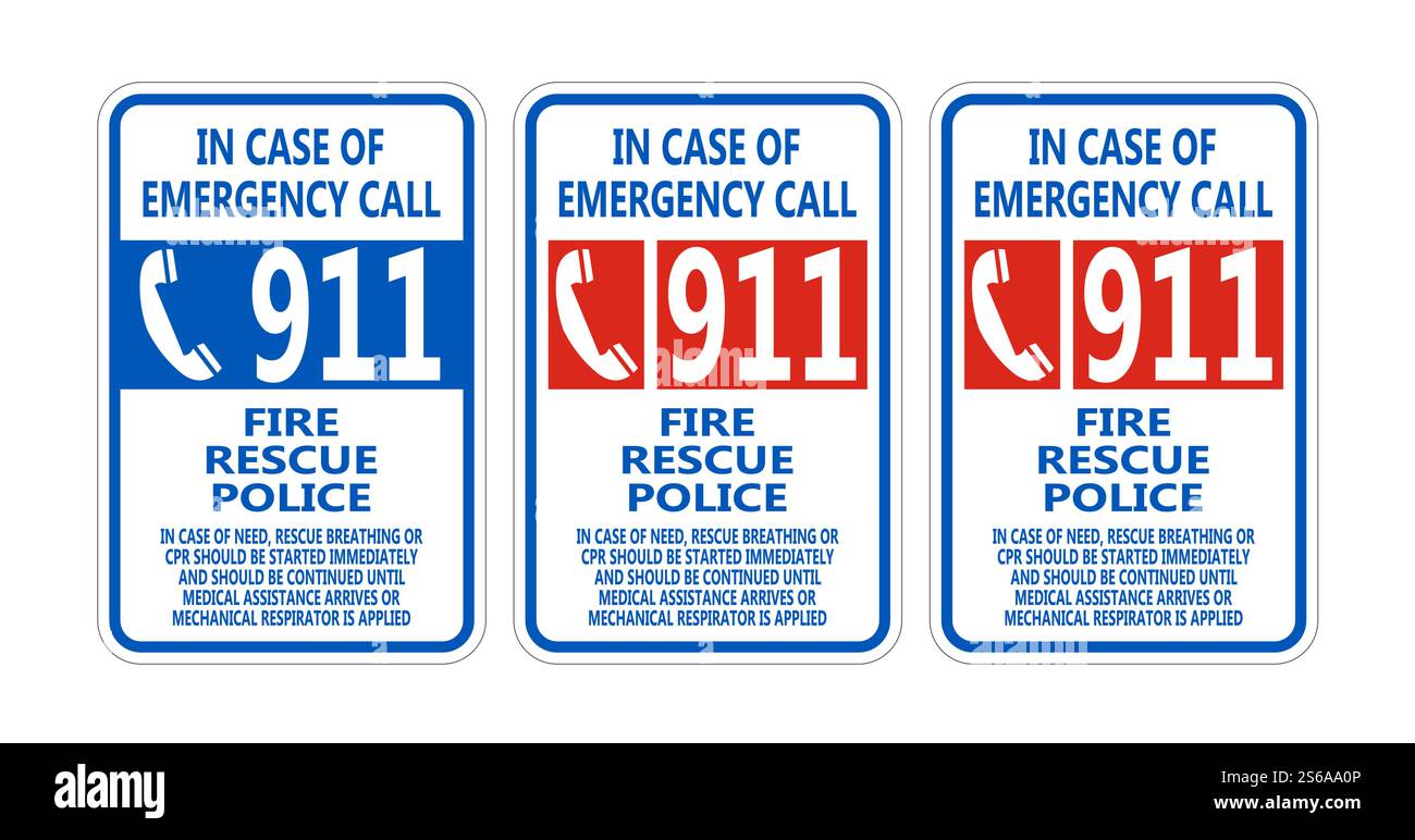 911 Fire Rescue Police Symbol Sign Isolate On White Background,Vector ...