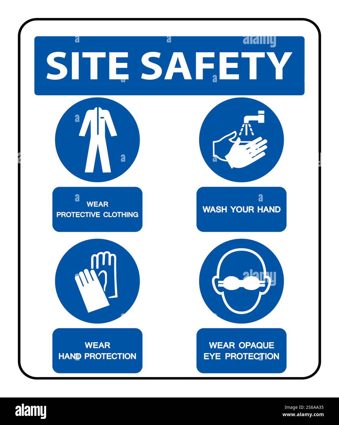 Safety PPE Must Be Worn Sign Isolate On White Background,Vector ...