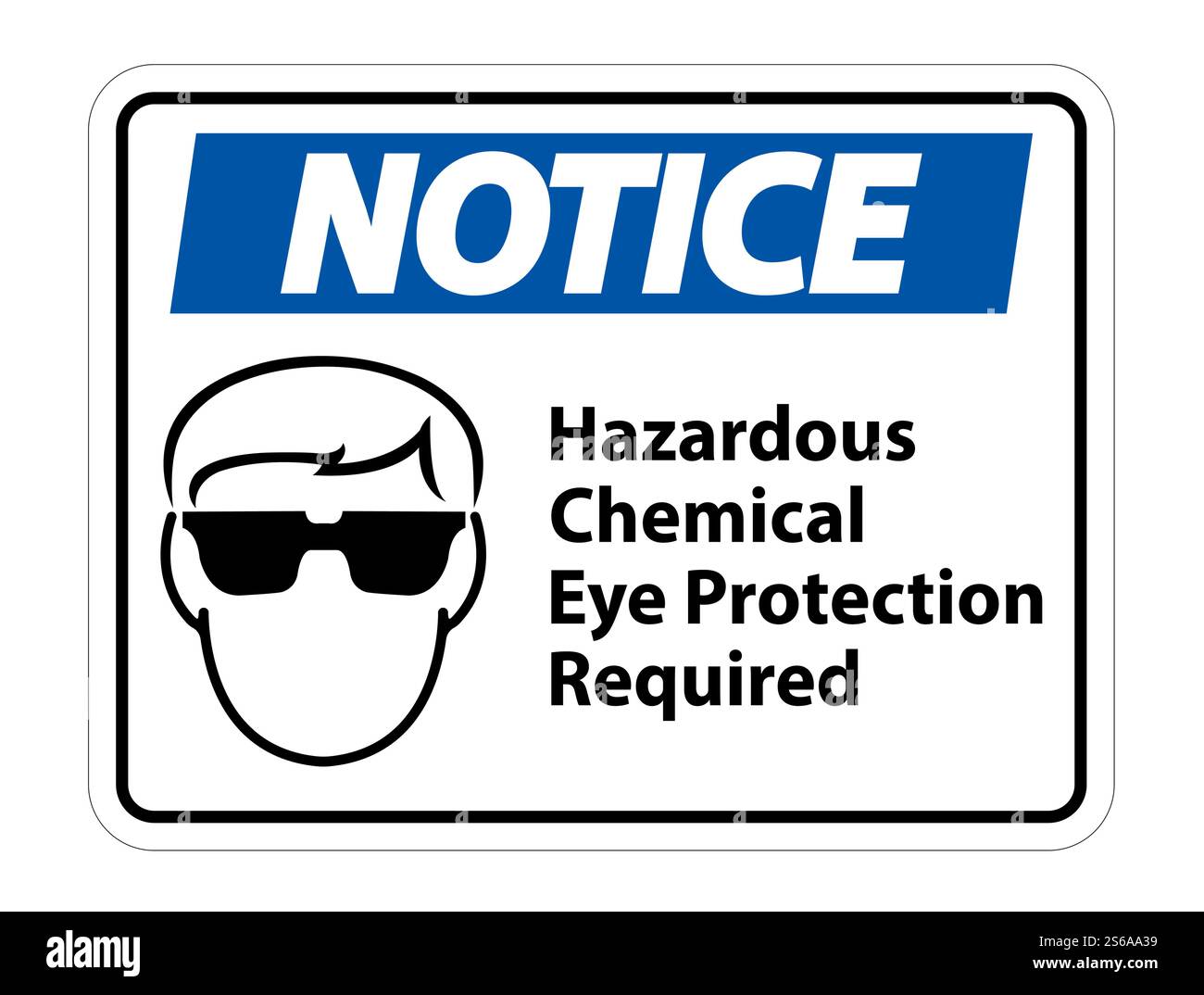 Hazardous Chemical Eye Protection Required Symbol Sign Isolate on White ...