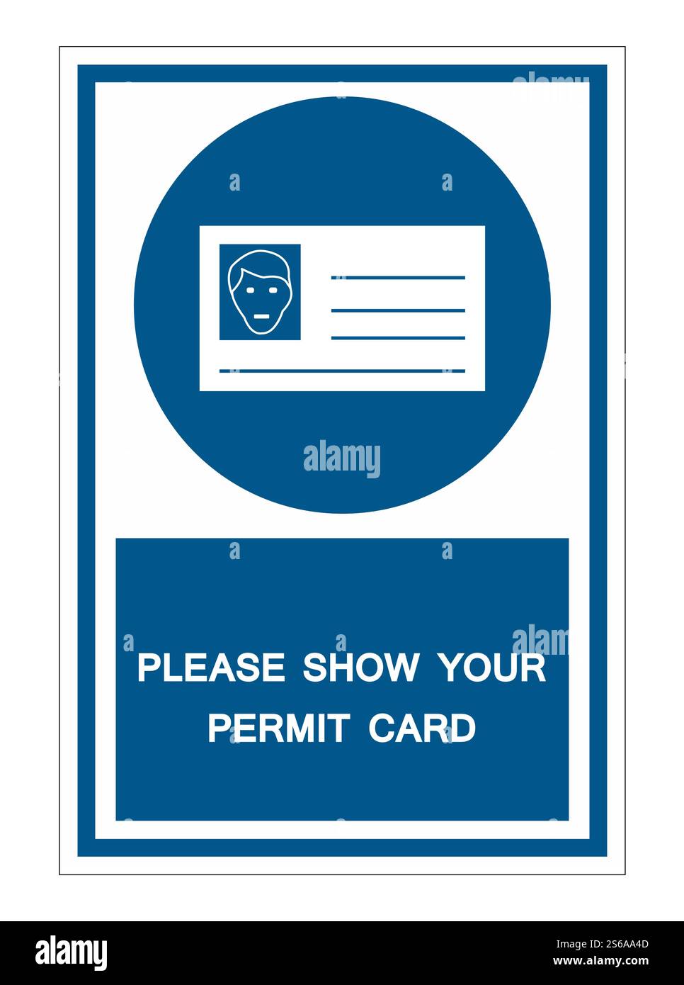 Please Show Your Permit Card Symbol Sign Isolate on White Background ...
