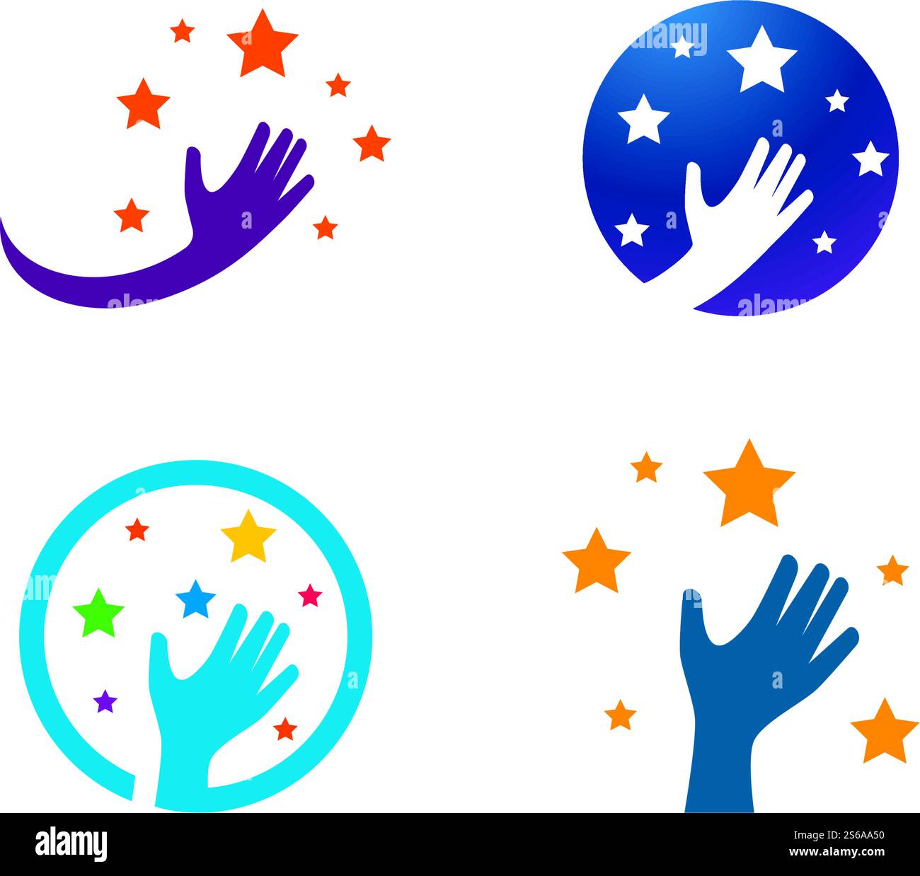 Hand and star logo illustration vector design Stock Vector Image & Art ...