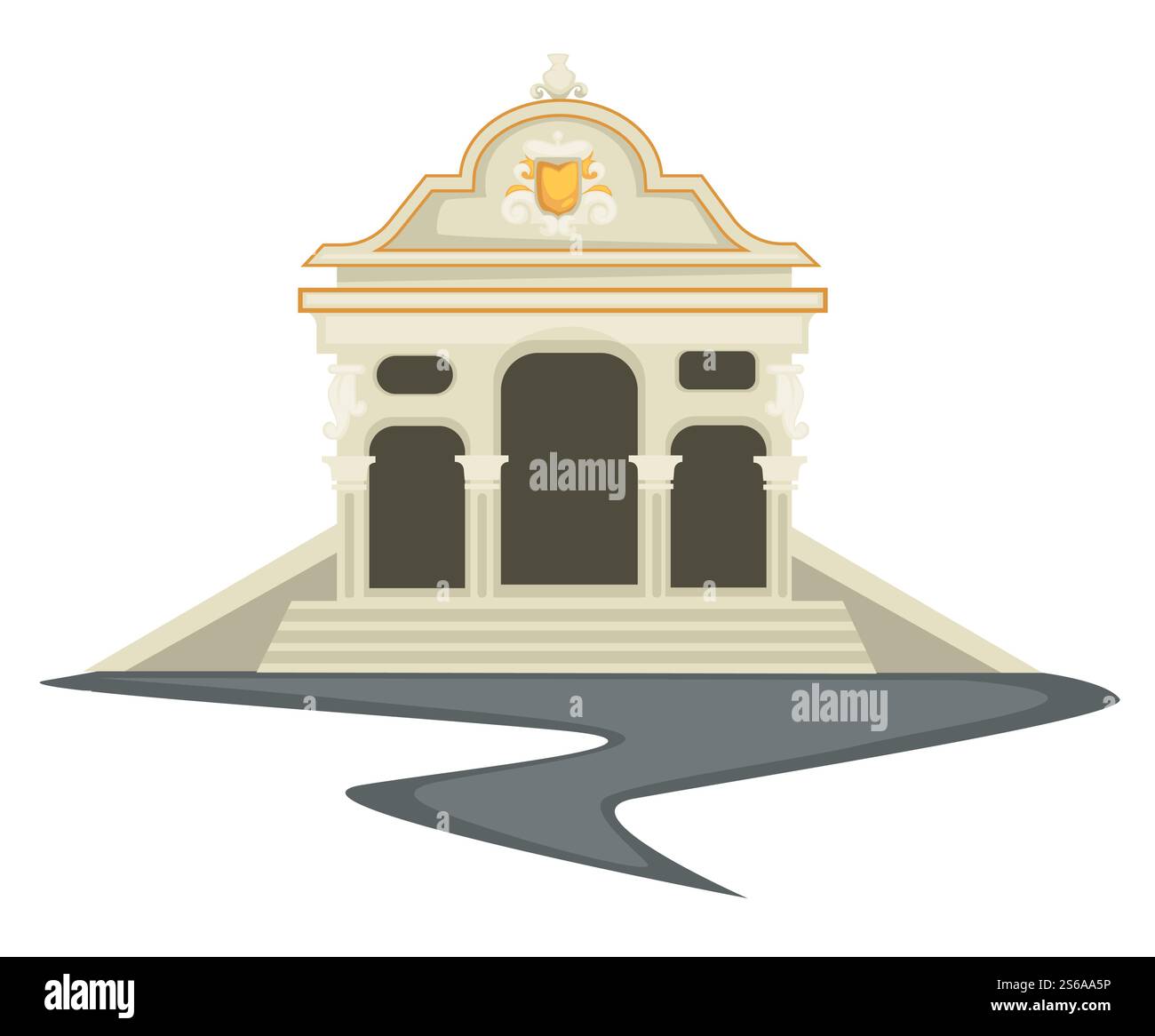 Historical construction Baroque style building columns and arches ...