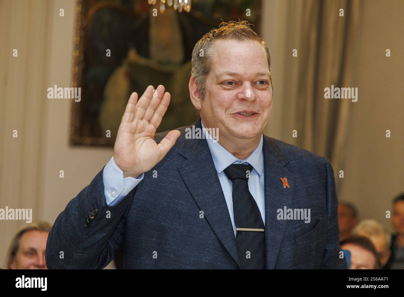 Gent, Belgium. 16th Jan, 2025. Herzele mayor Benjamin Rogier pictured ...
