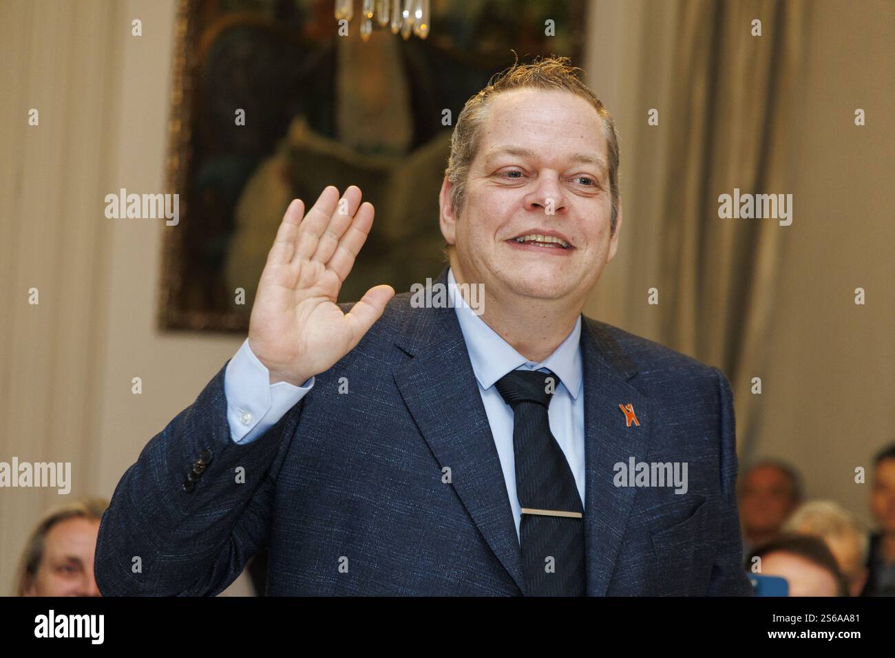 Gent, Belgium. 16th Jan, 2025. Herzele mayor Benjamin Rogier pictured ...