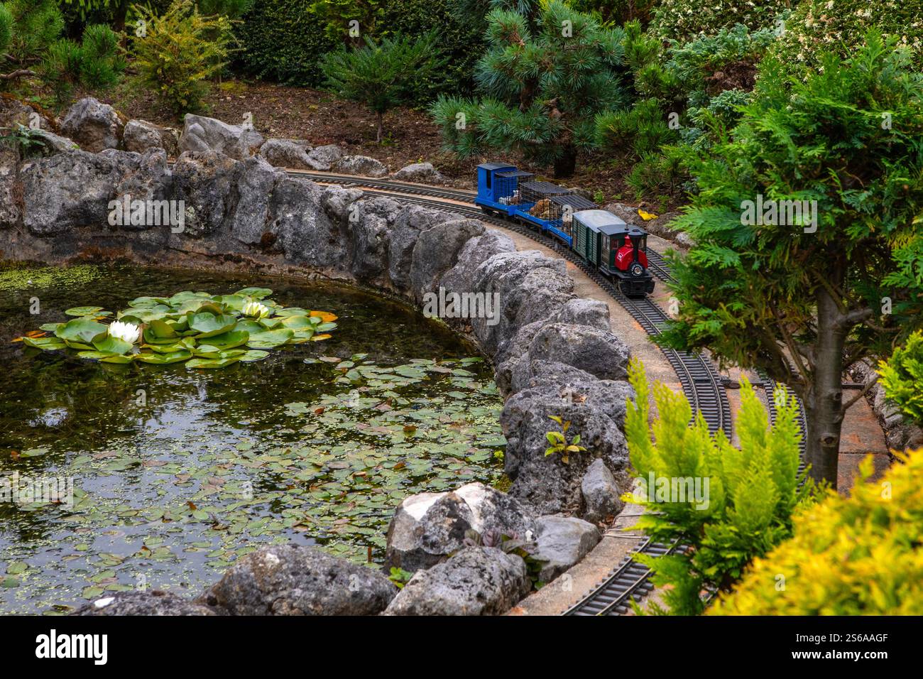 Isle of Wight, UK - August 3rd 2024: A model train at the famous Model ...
