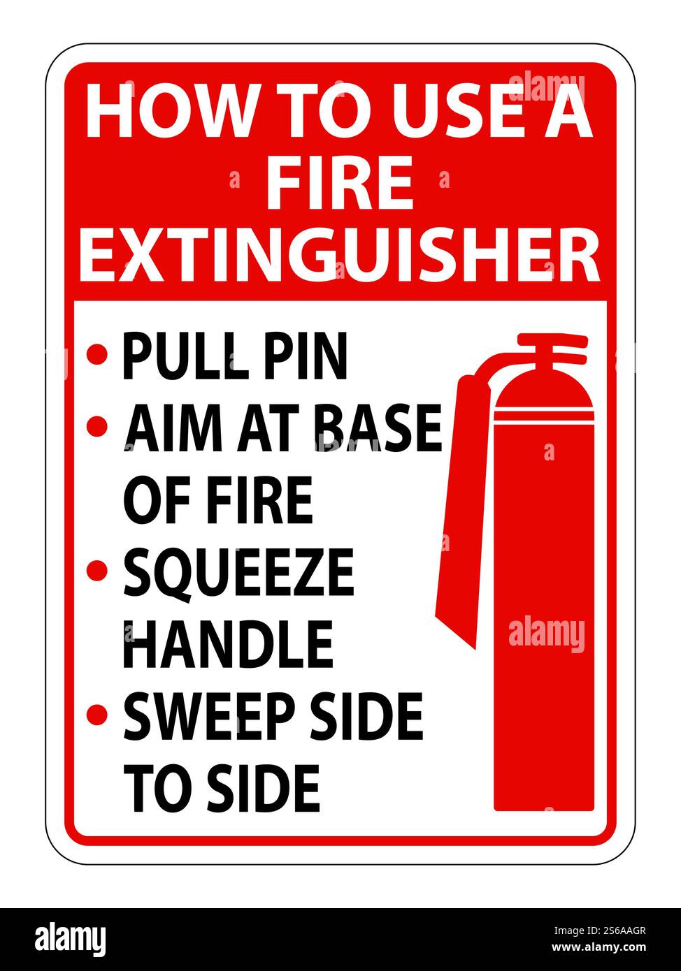 How To Use Fire Extinguisher Sign on white background,Vector ...