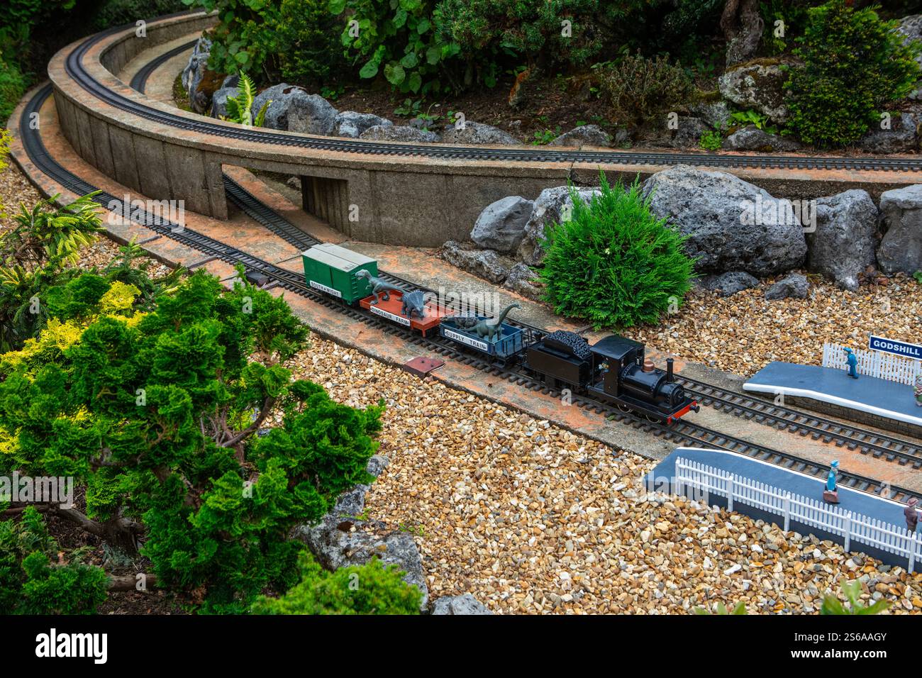 Isle of Wight, UK - August 3rd 2024: A model train at the famous Model ...