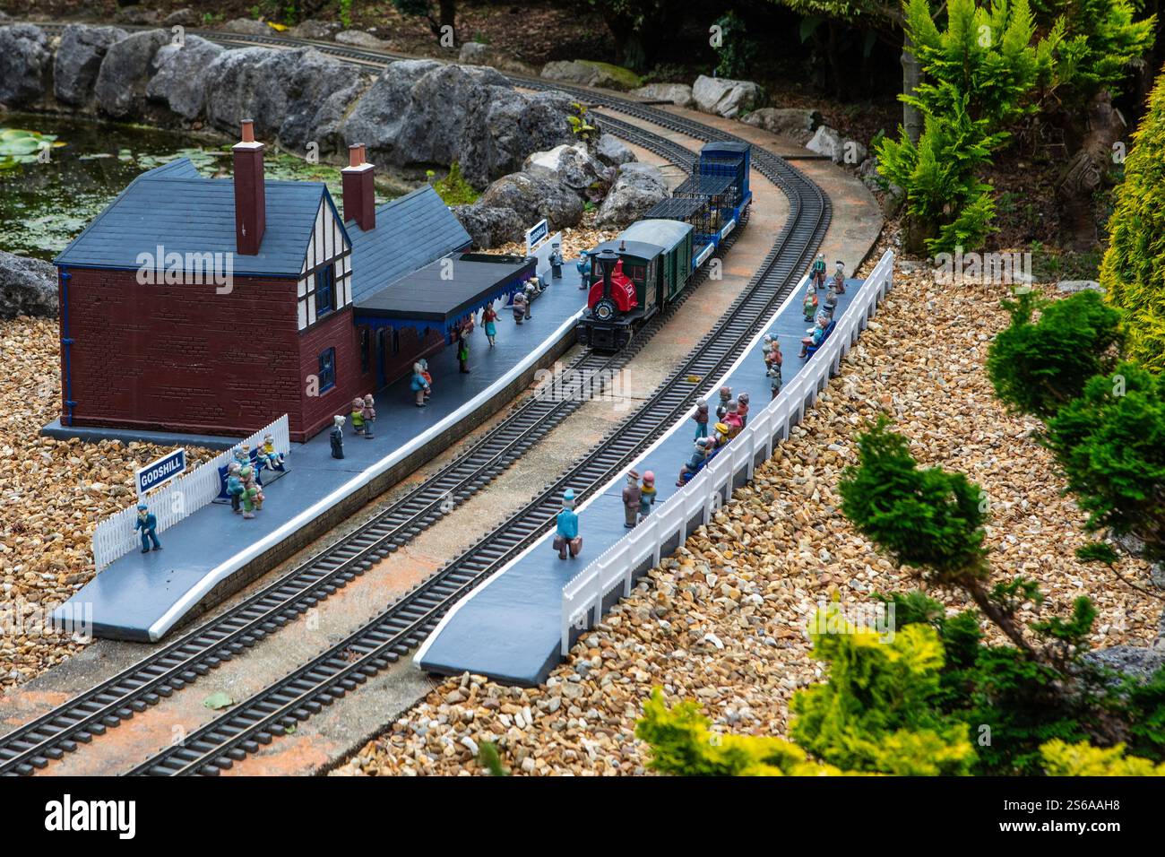 Isle of Wight, UK - August 3rd 2024: A model train at the famous Model ...