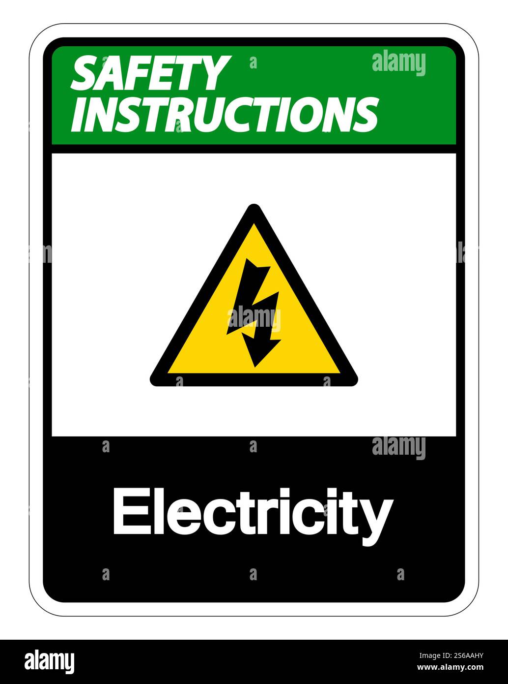 Safety instructions Electricity Symbol Sign Isolate On White Background ...