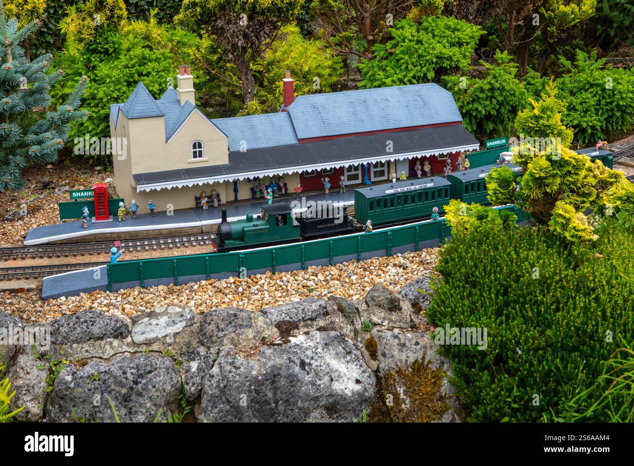 Isle of Wight, UK - August 3rd 2024: A model train at the famous Model ...