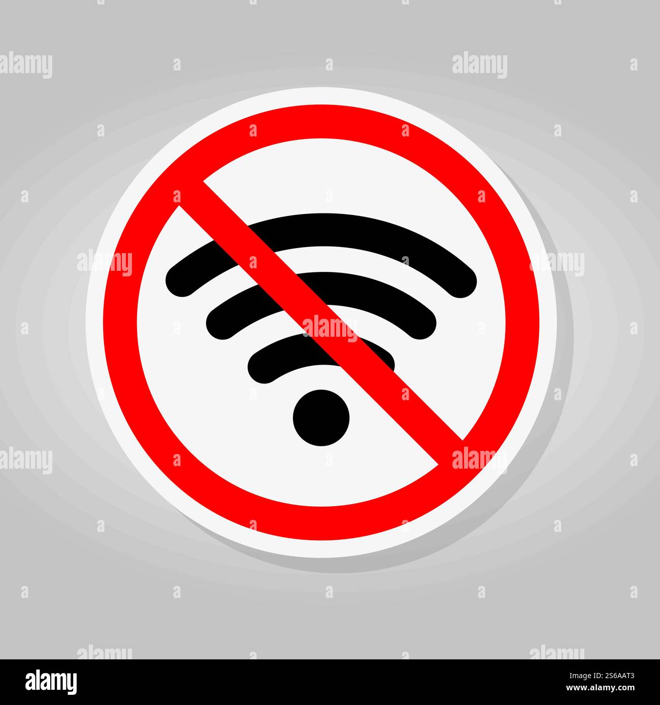 No Wifi Area Sing Isolate On White Background,Vector Illustration Stock ...