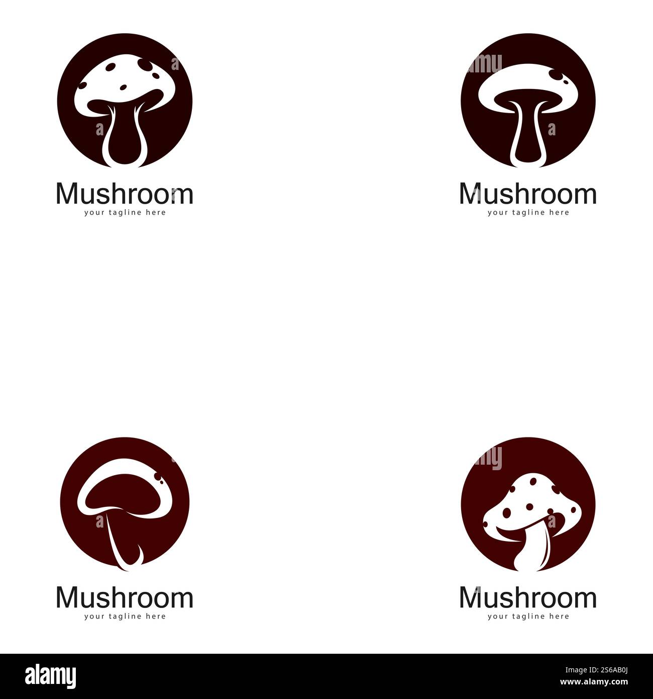 mushroom logo vector design template Stock Vector Image & Art - Alamy