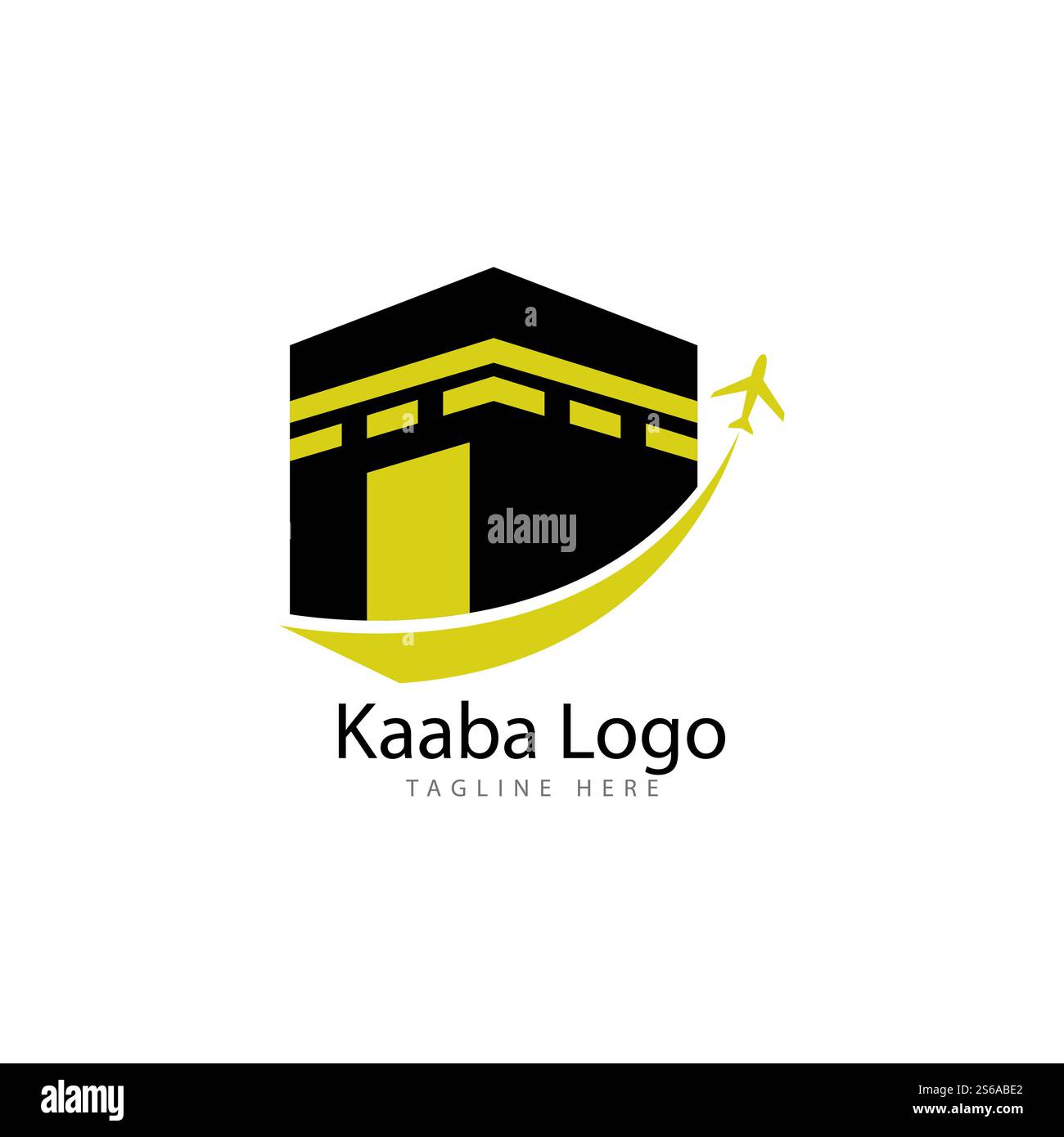 Kaaba mecca symbol logo illustration design template Stock Vector Image ...