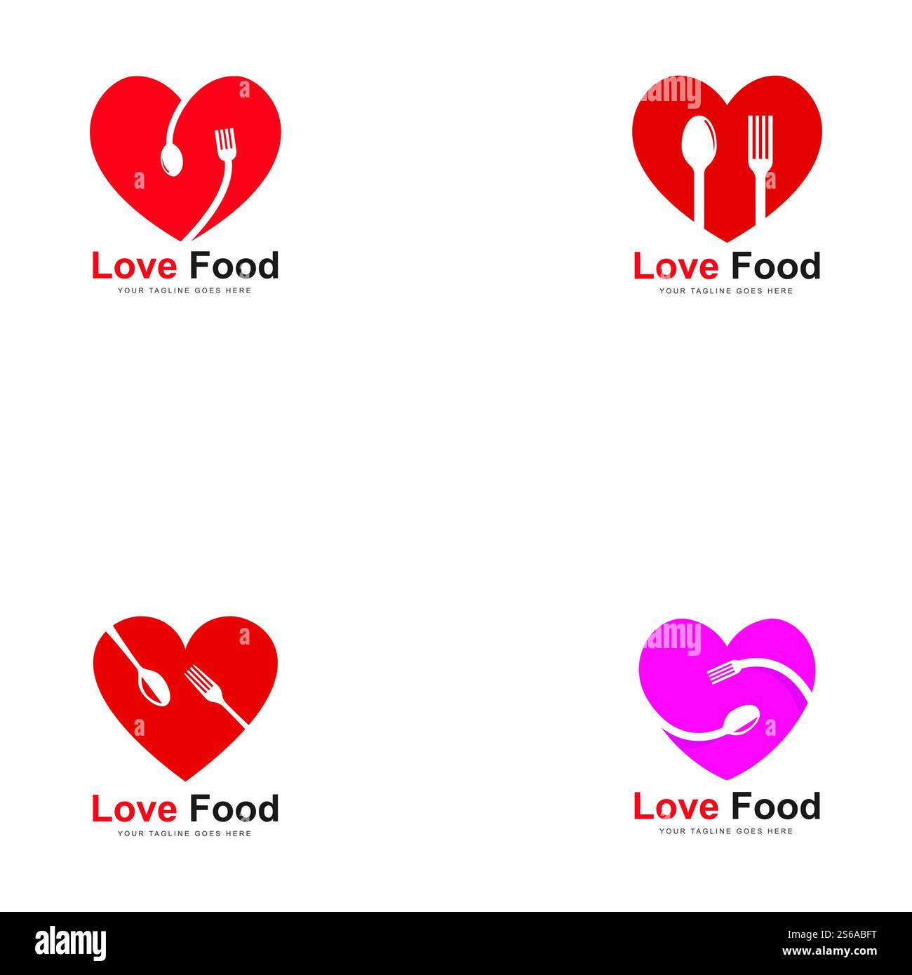 Love Food Logo Stock Vector Image & Art - Alamy
