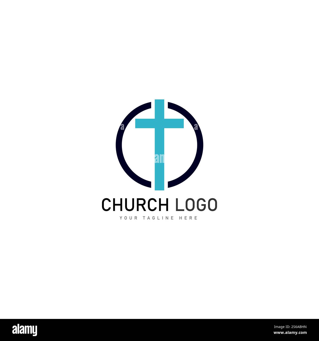 church christian logo vector icon design template. Christian symbols ...