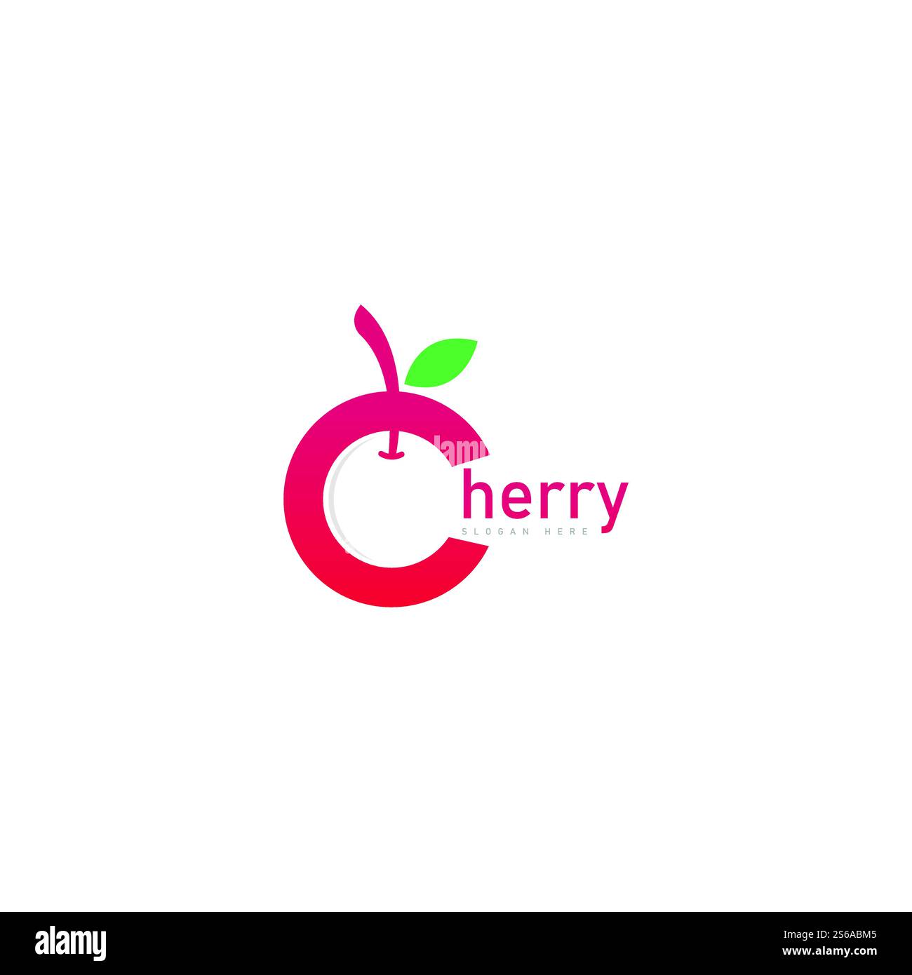 cherry logo fruit fresh icon symbol vector illustration Stock Vector ...