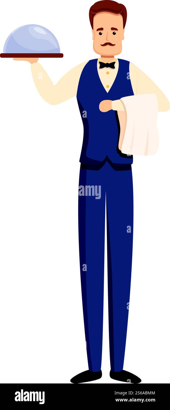 French butler icon. Cartoon of french butler vector icon for web design ...