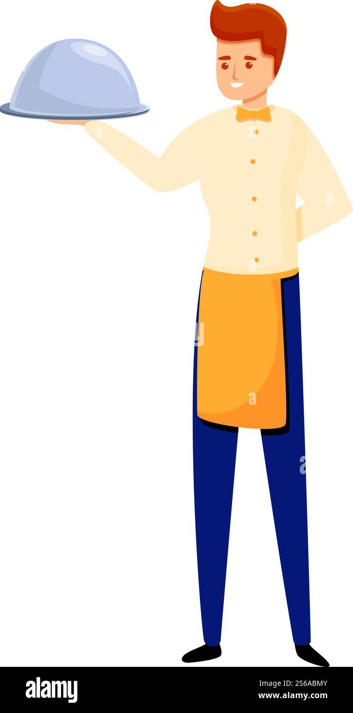 Gentleman butler icon. Cartoon of gentleman butler vector icon for web ...