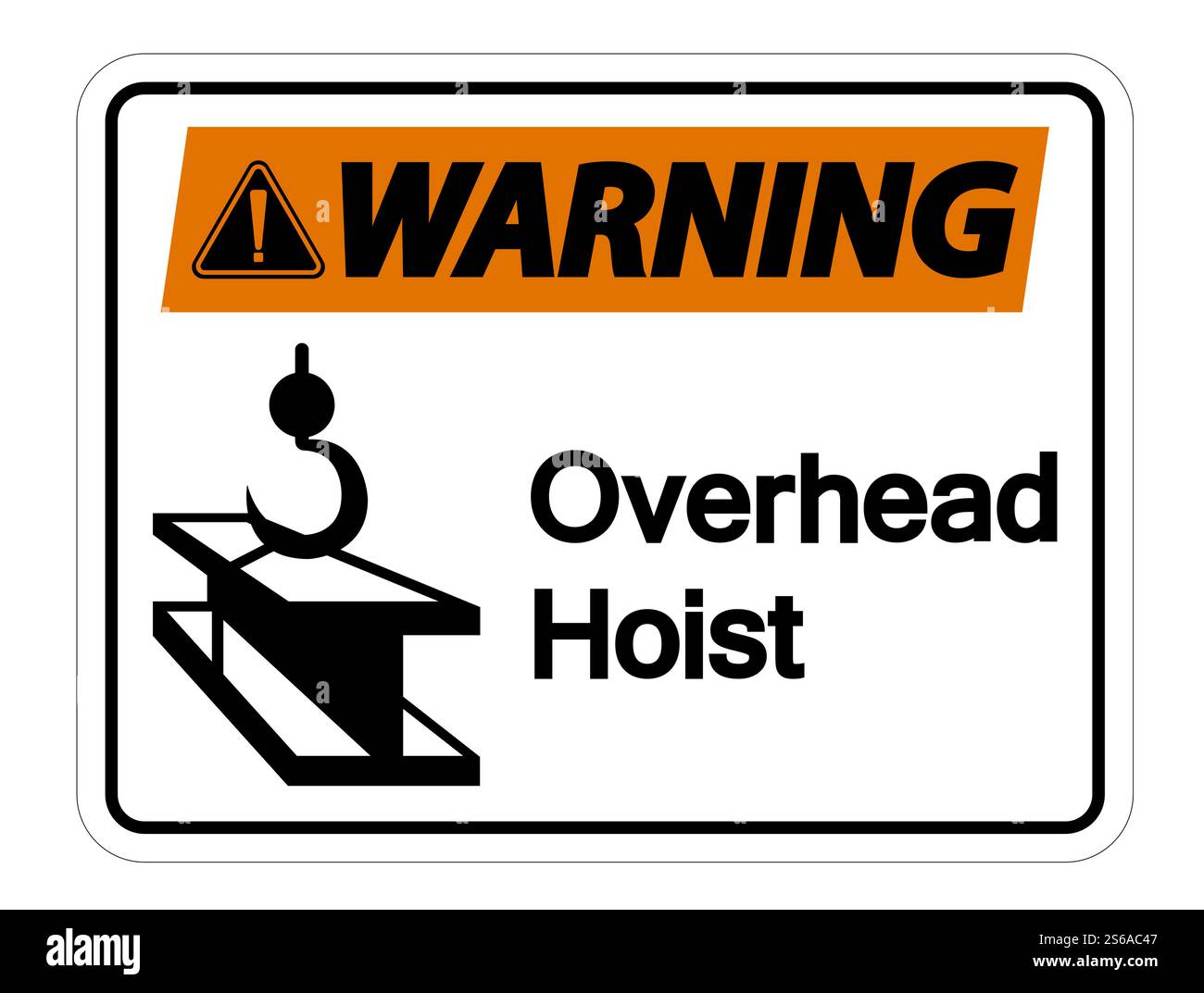 Warning Overhead Hoist Symbol Sign Isolate On White Background,Vector ...