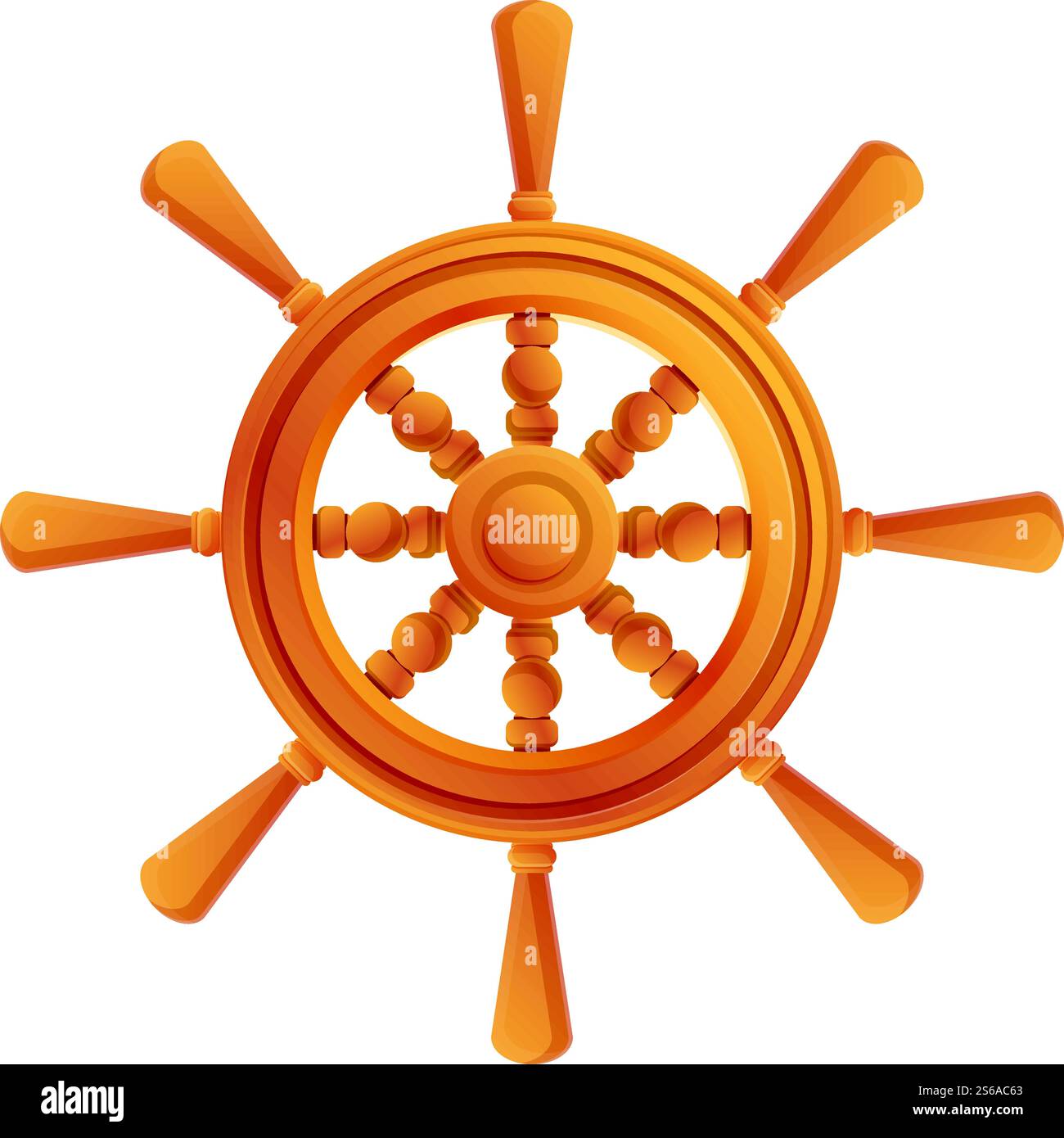 Cruise ship wheel icon. Cartoon of cruise ship wheel vector icon for ...