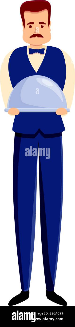 Serious butler icon. Cartoon of serious butler vector icon for web ...