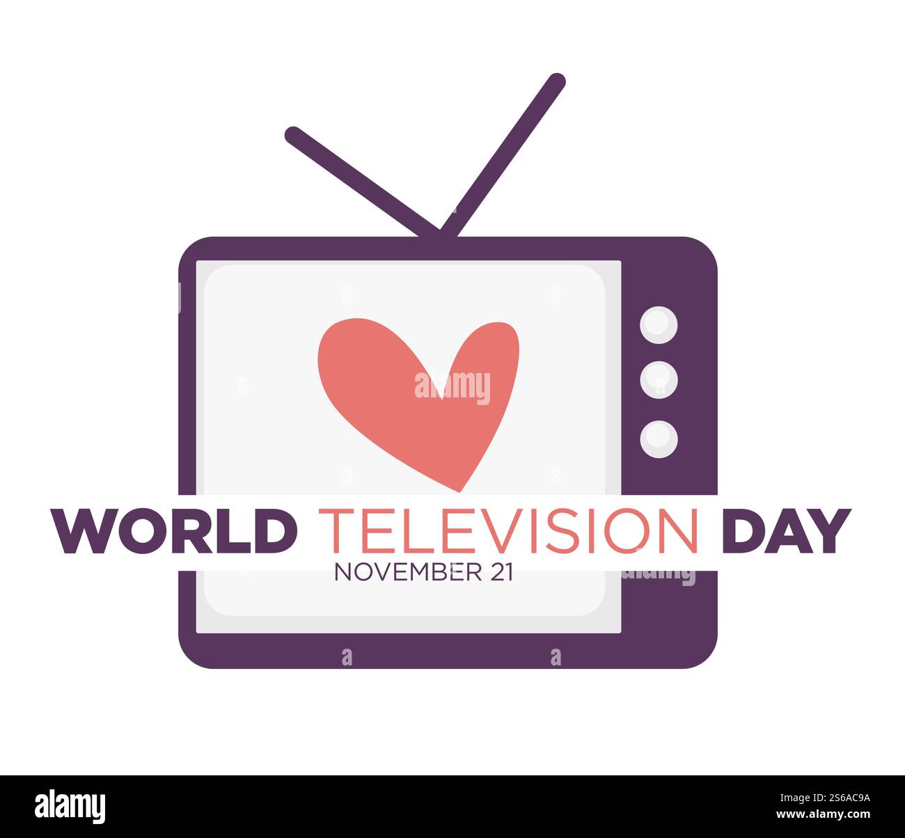 Retro TV set world television day isolated icon vector show and movies ...