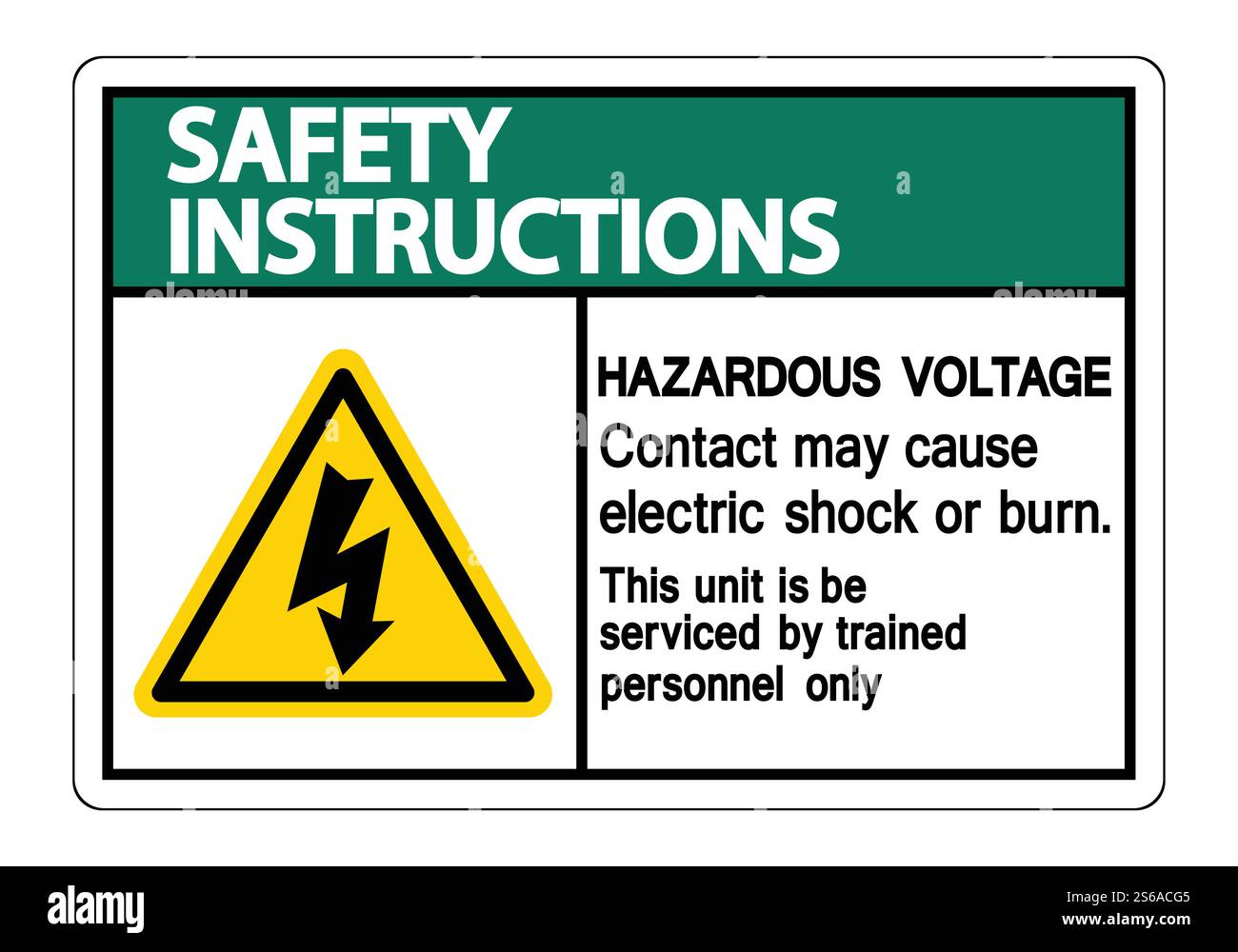 Safety instructions Hazardous Voltage Contact May Cause Electric Shock ...