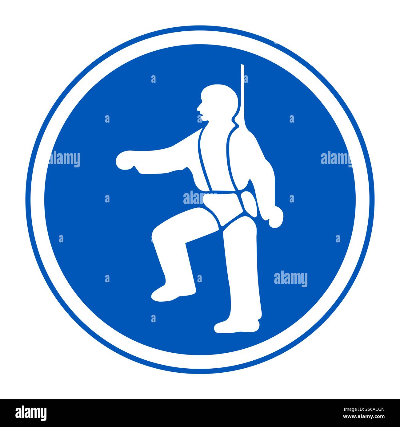 PPE Icon.Safety Harness Must Be Worn Symbols Sign Isolate On White ...