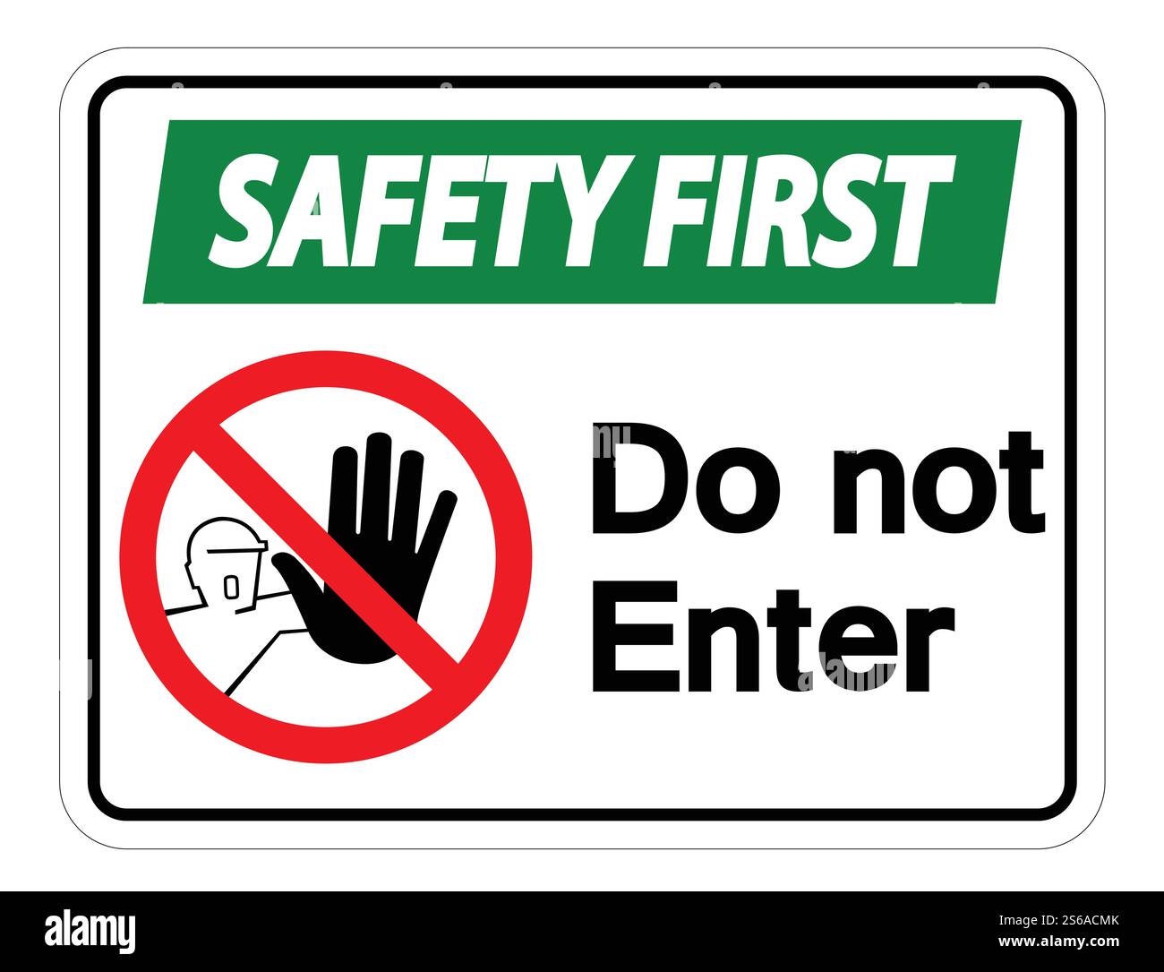 Safety First Do Not Enter Symbol Sign Isolate On White Background ...