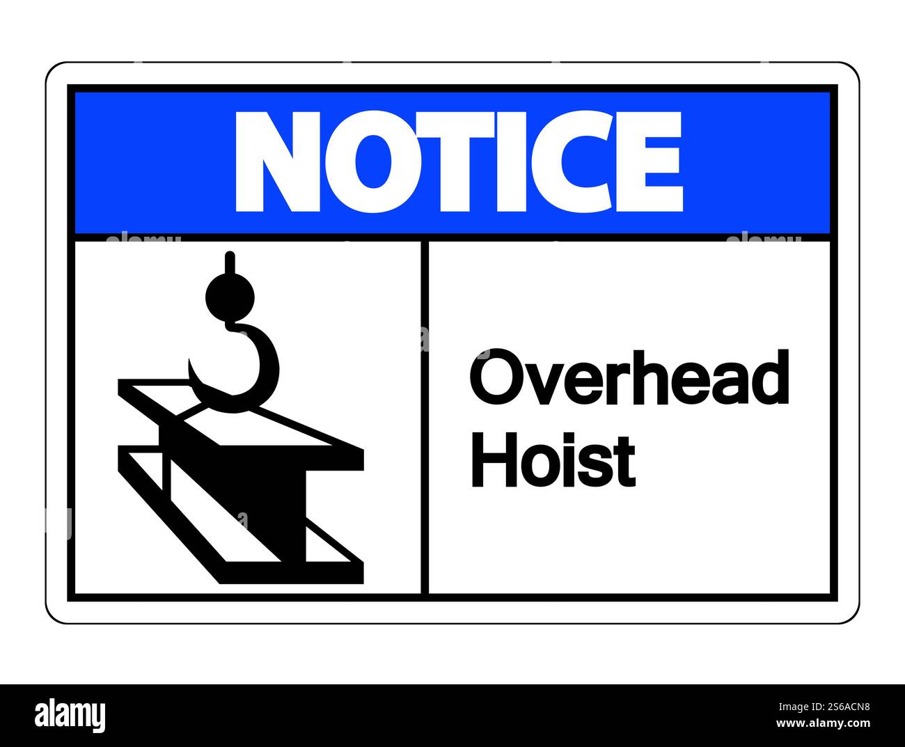 Notice Overhead Hoist Symbol Sign Isolate On White Background,Vector ...