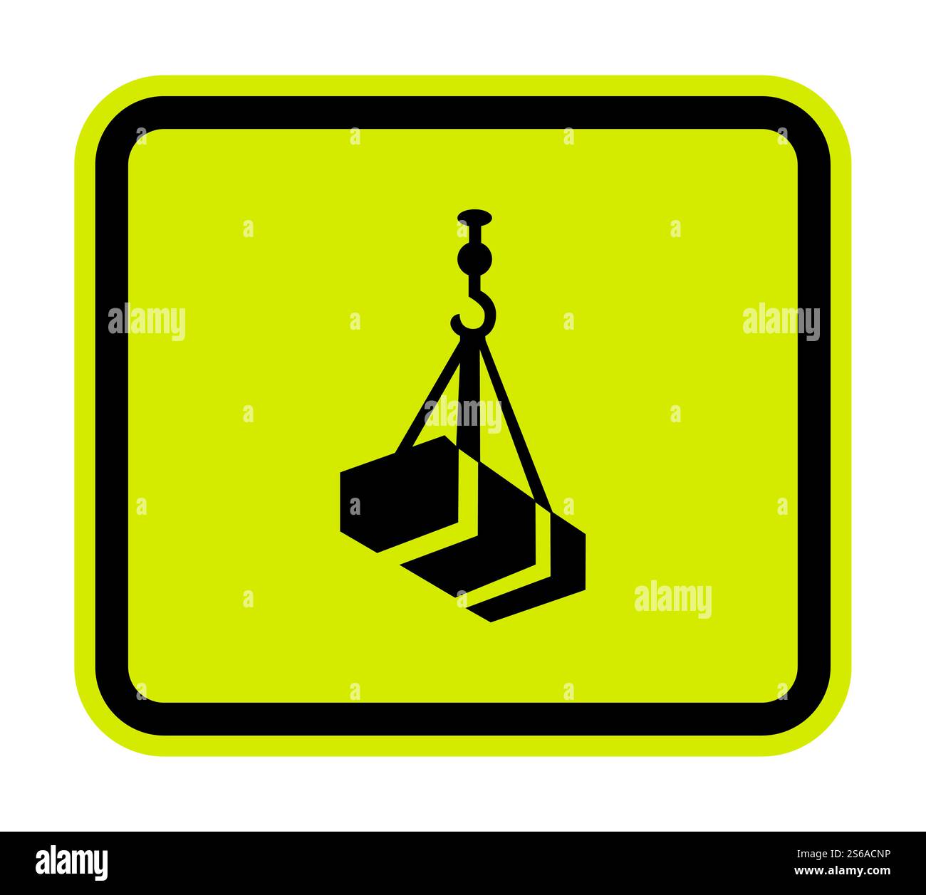 Beware Overhead Load Symbol Isolate On White Background,Vector ...