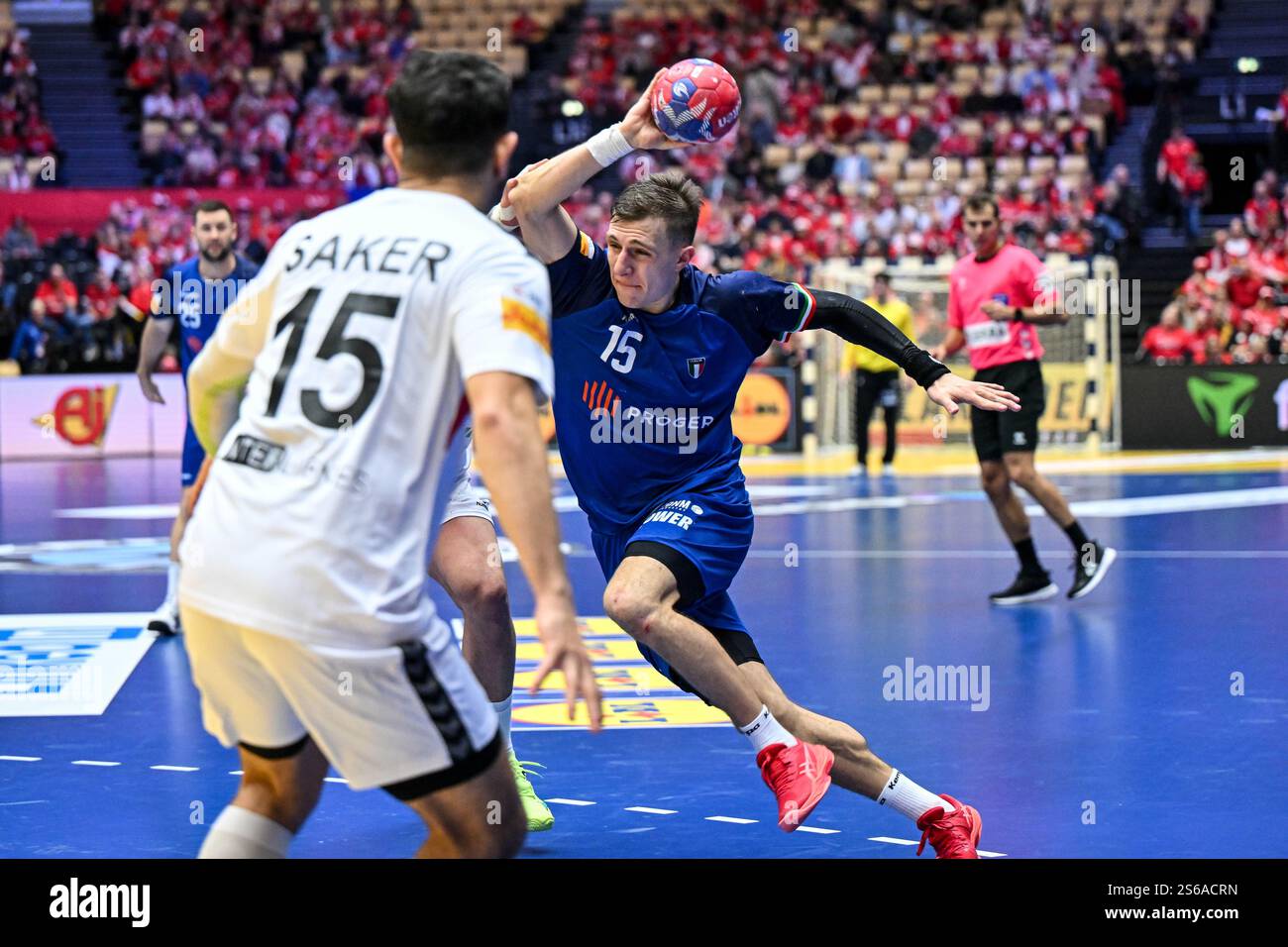 Herning, Denmark. 16th Jan, 2025. Simone Mengon of Italy Nationalteam ...