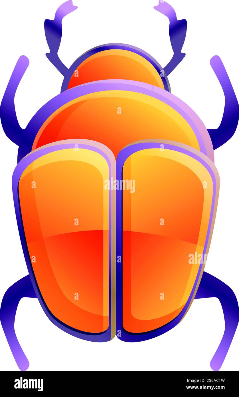 Insect scarab beetle icon. Cartoon of insect scarab beetle vector icon ...