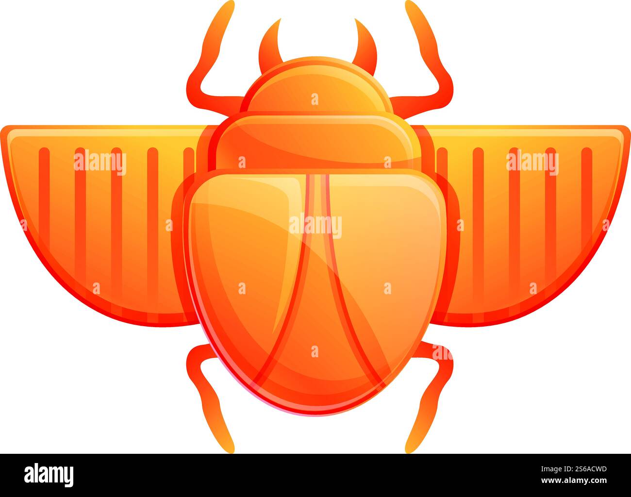 Treasure scarab beetle icon. Cartoon of treasure scarab beetle vector ...