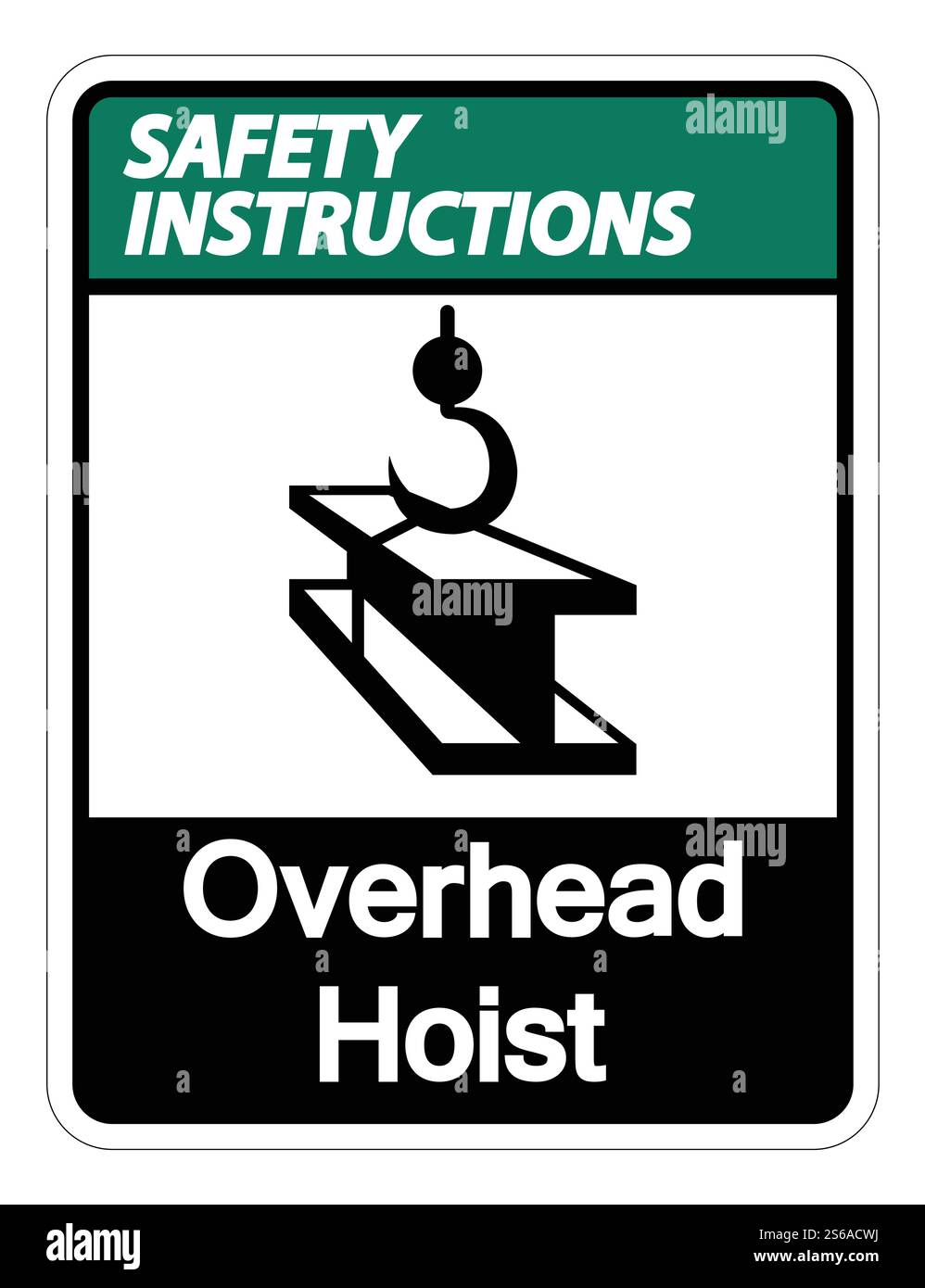Safety instructions Overhead Hoist Symbol Sign Isolate On White ...