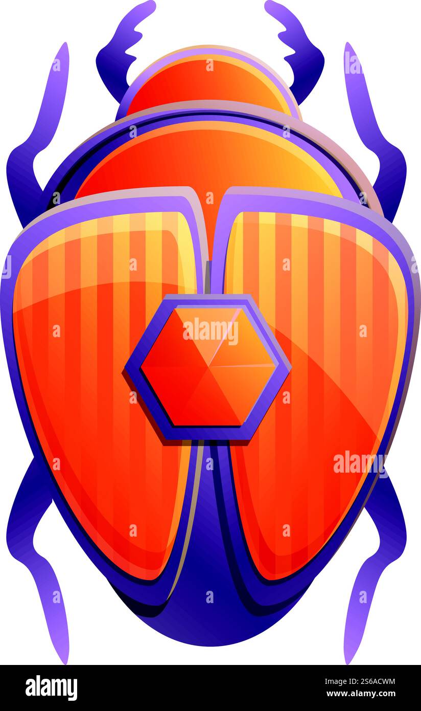 Egypt scarab beetle icon. Cartoon of Egypt scarab beetle vector icon ...