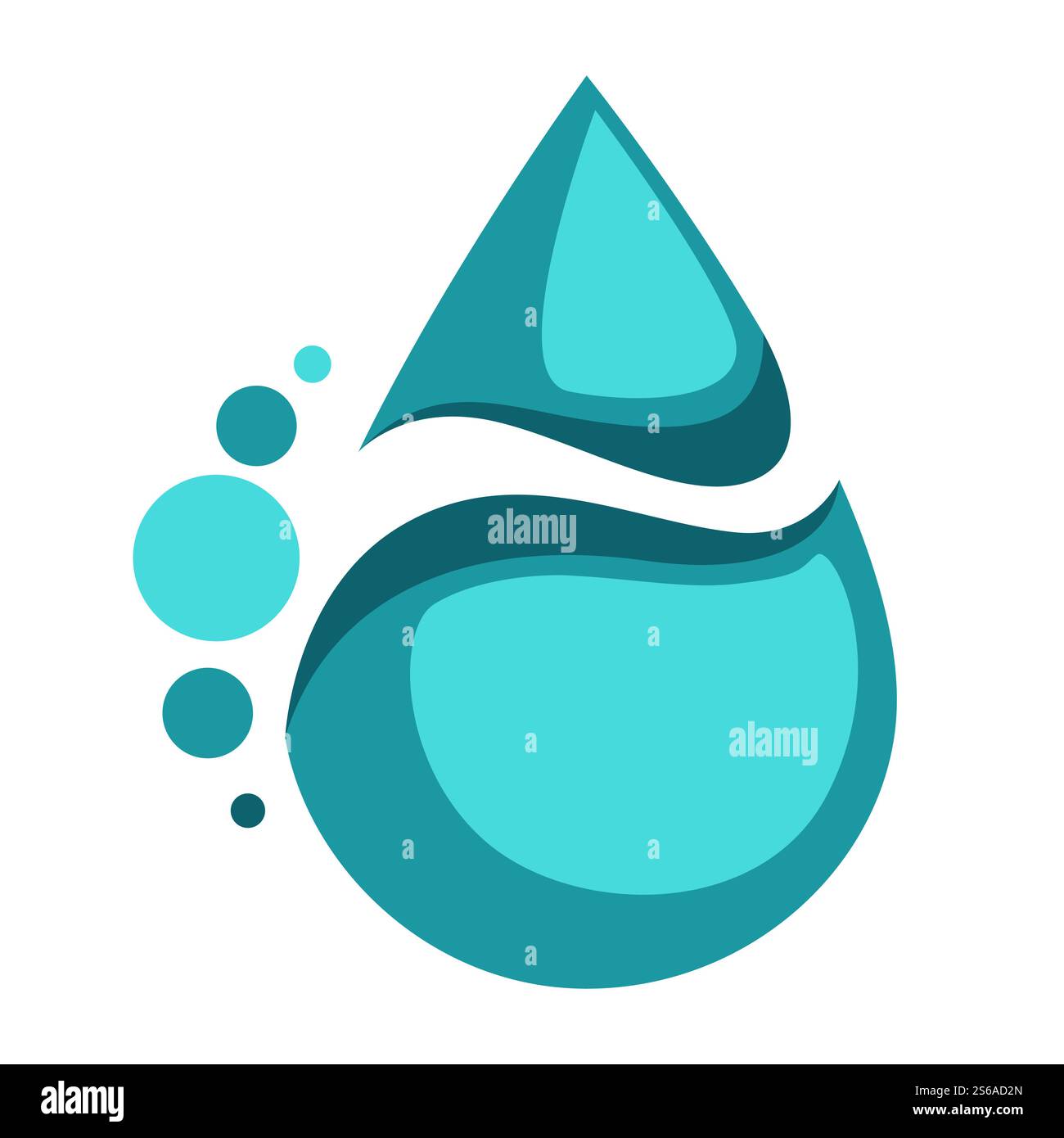 Beverage water drop isolated icon abstract drink label vector fluid or ...
