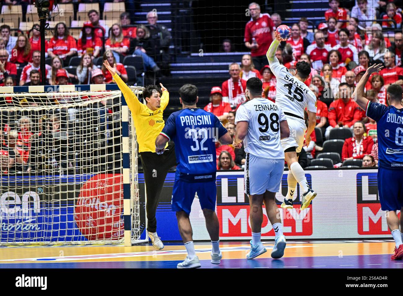 Herning, Denmark. 16th Jan, 2025. Redouane Saker of Algeria ...