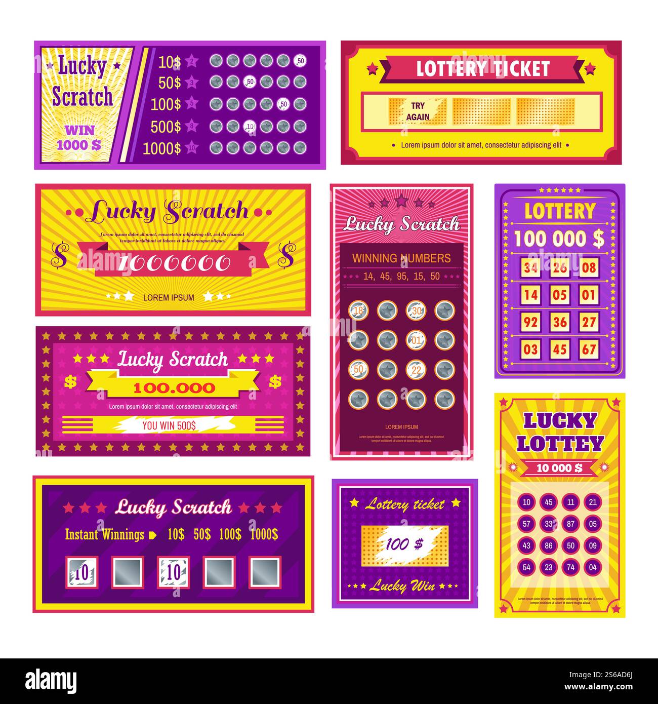 Scratch card winning Stock Vector Images - Alamy