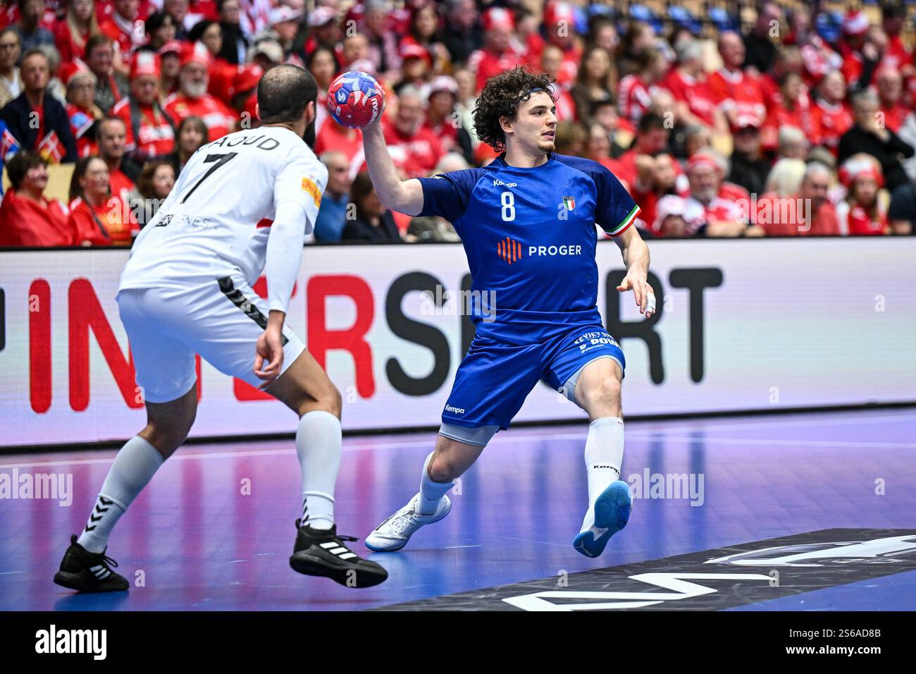 Herning, Denmark. 16th Jan, 2025. Giacomo Savini of Italy Nationalteam ...