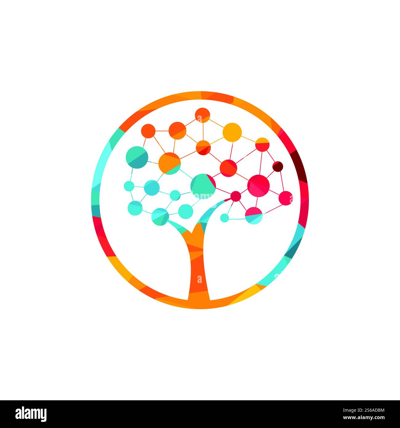Digital Tree logo design. Technology, nature, wireless, internet ...