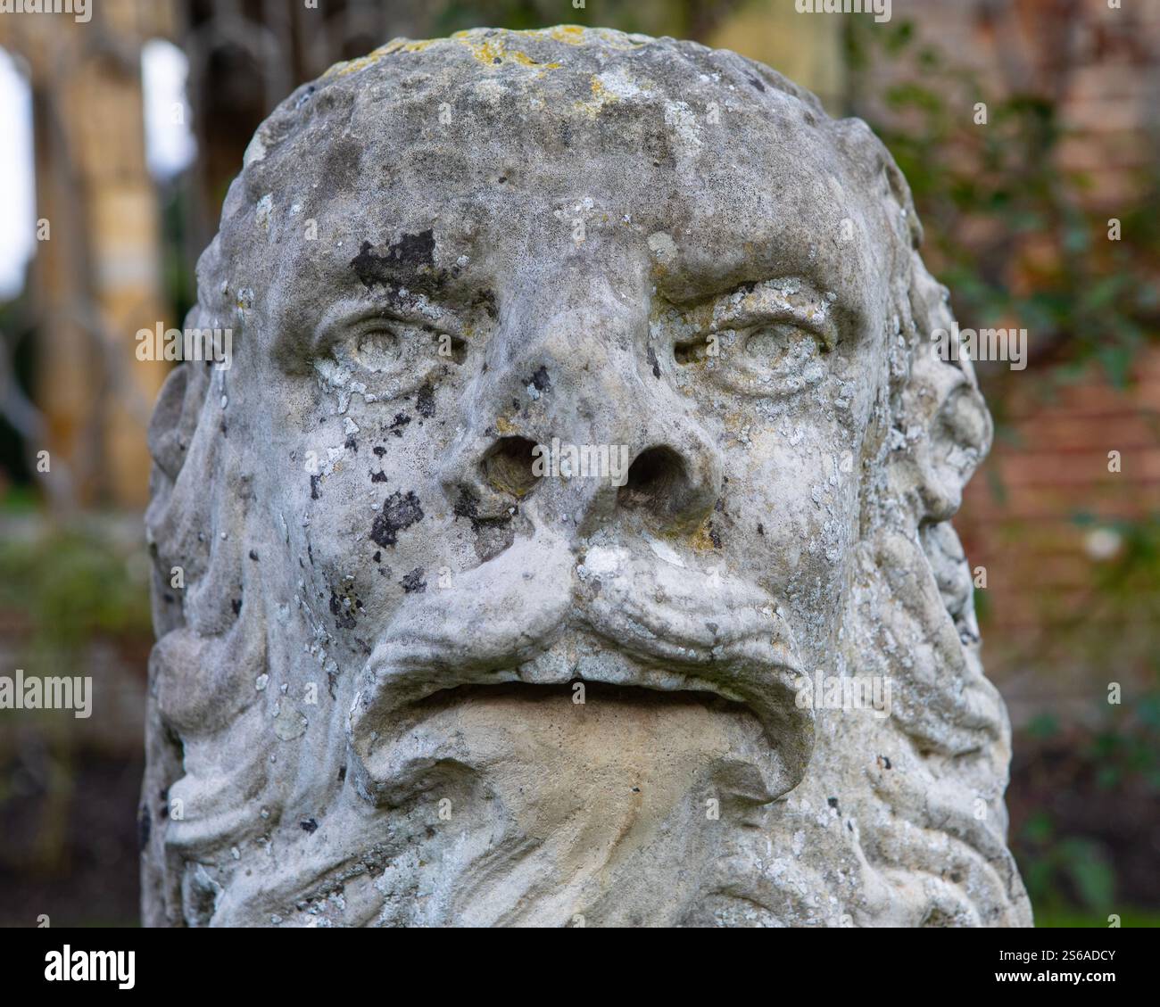 Kent, UK - September 16th 2024: Close-up of a stone sculpture in the ...