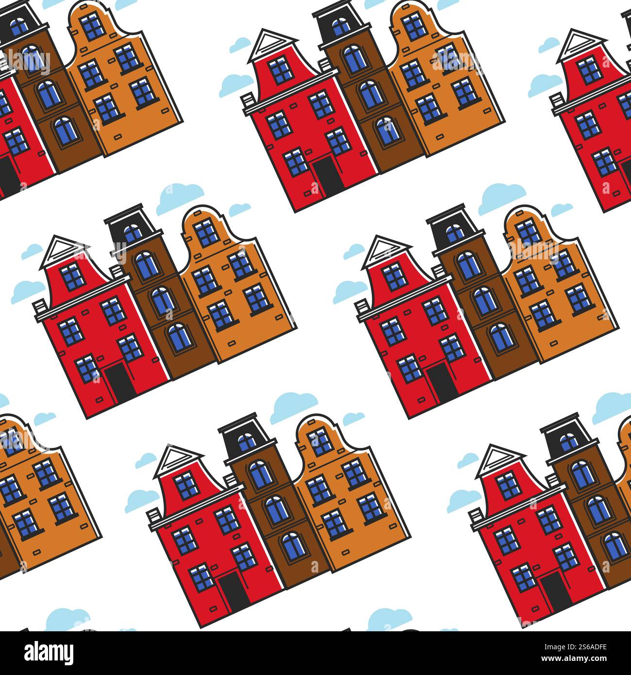 Brick dwellings Stock Vector Images - Alamy